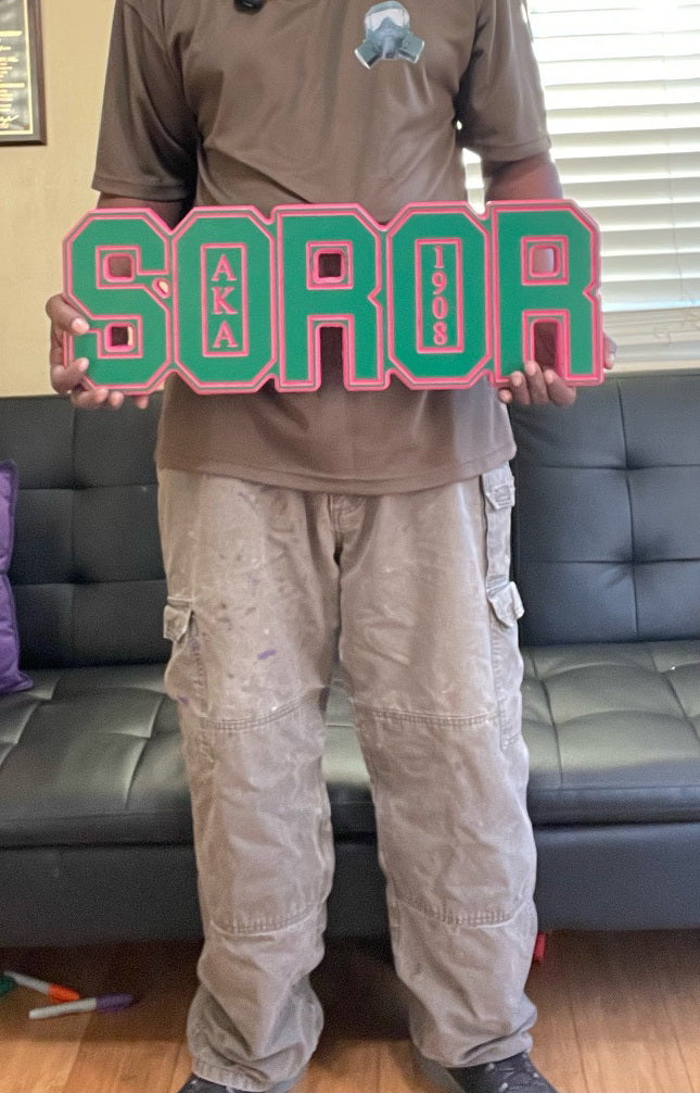 Alpha Kappa Alpha - Soror Letters 23 Inches – Creative CNC Carvings